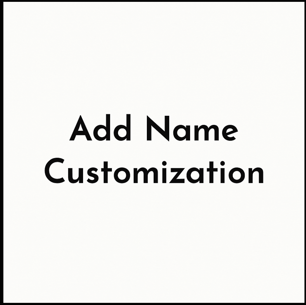 Add Name Customization – Demoda